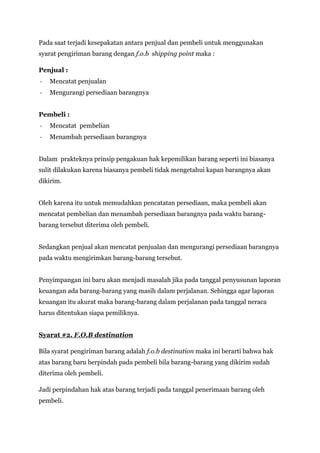 Cara menentukan status kepemilikan persediaan barang | PDF