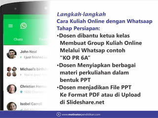 Tutorial Cara mengajar daring bagi dosen 2020 | PPT