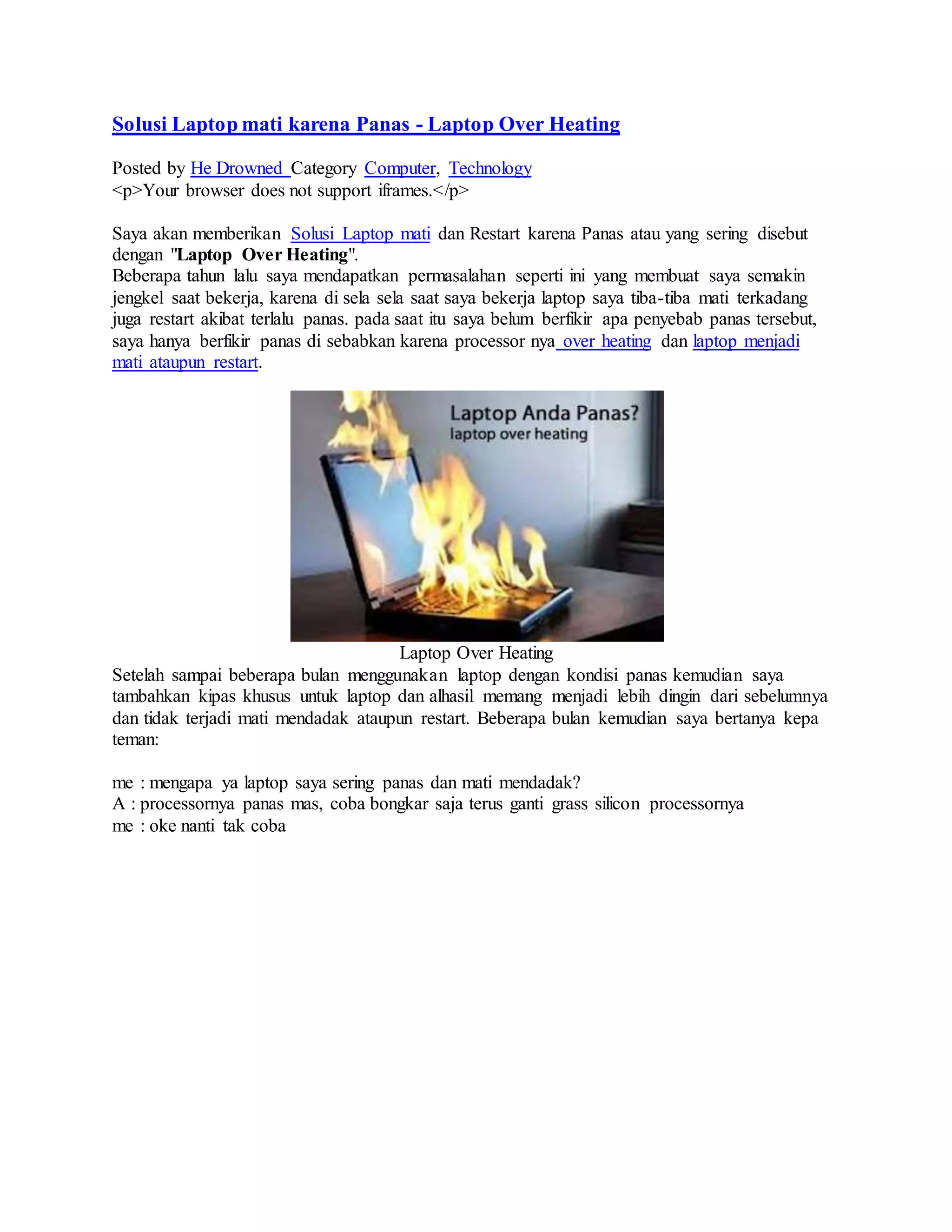Cara mengatasi laptop_overheating | PDF
