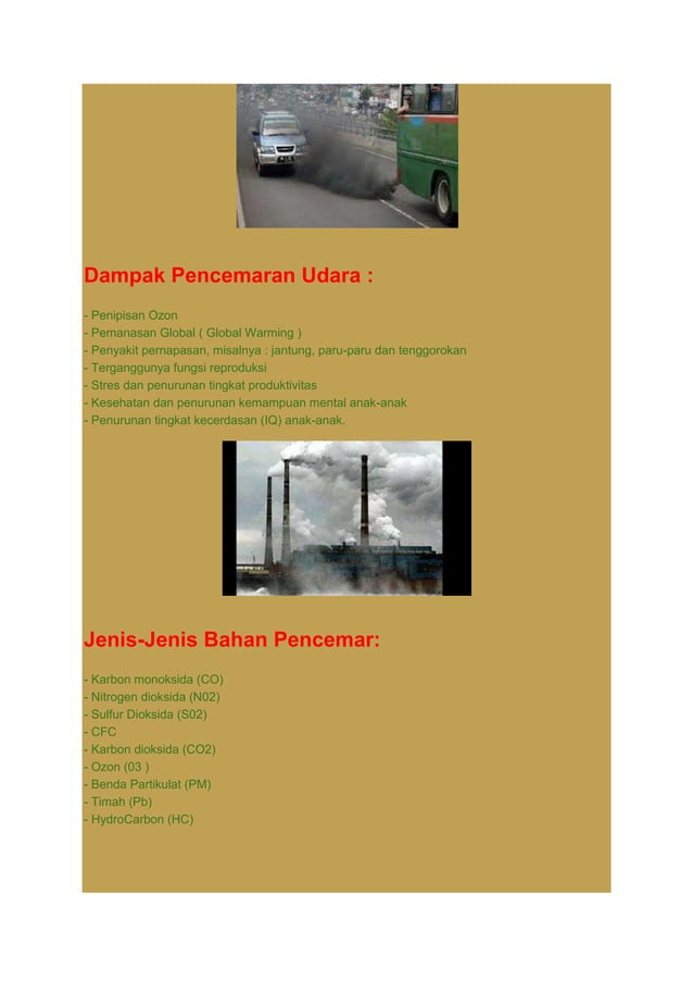 Cara mengatasi pencemaran udara | PDF