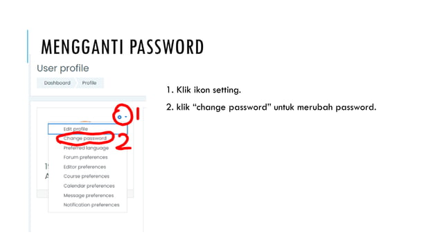 Cara mengganti password moodle | PDF