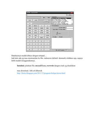 Cara menggunakan aplikasi chemix school v3.5 | PDF