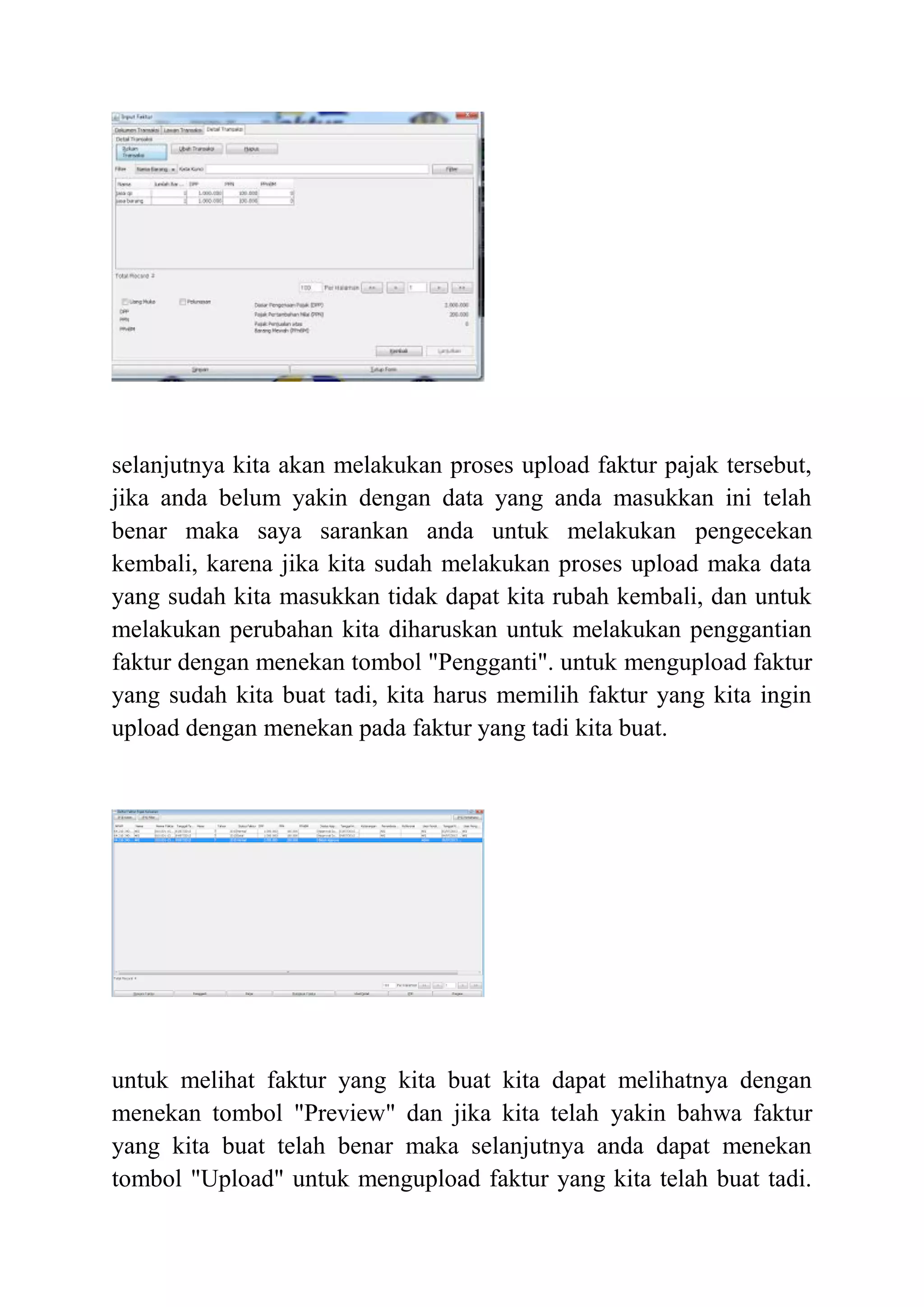 Cara menggunakan e faktur pajak | PDF
