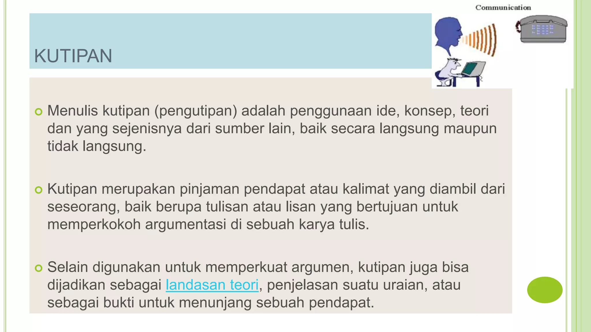 Cara menggunakan kutipan & sampe dapus | PPTX