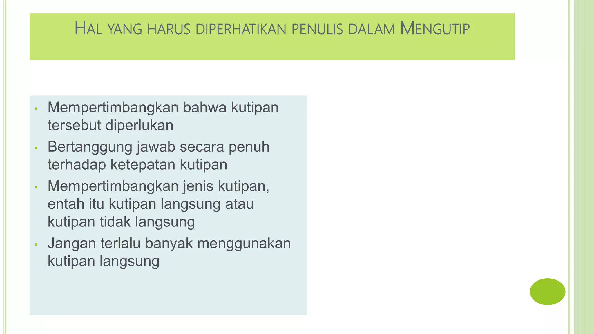 Cara menggunakan kutipan & sampe dapus | PPT