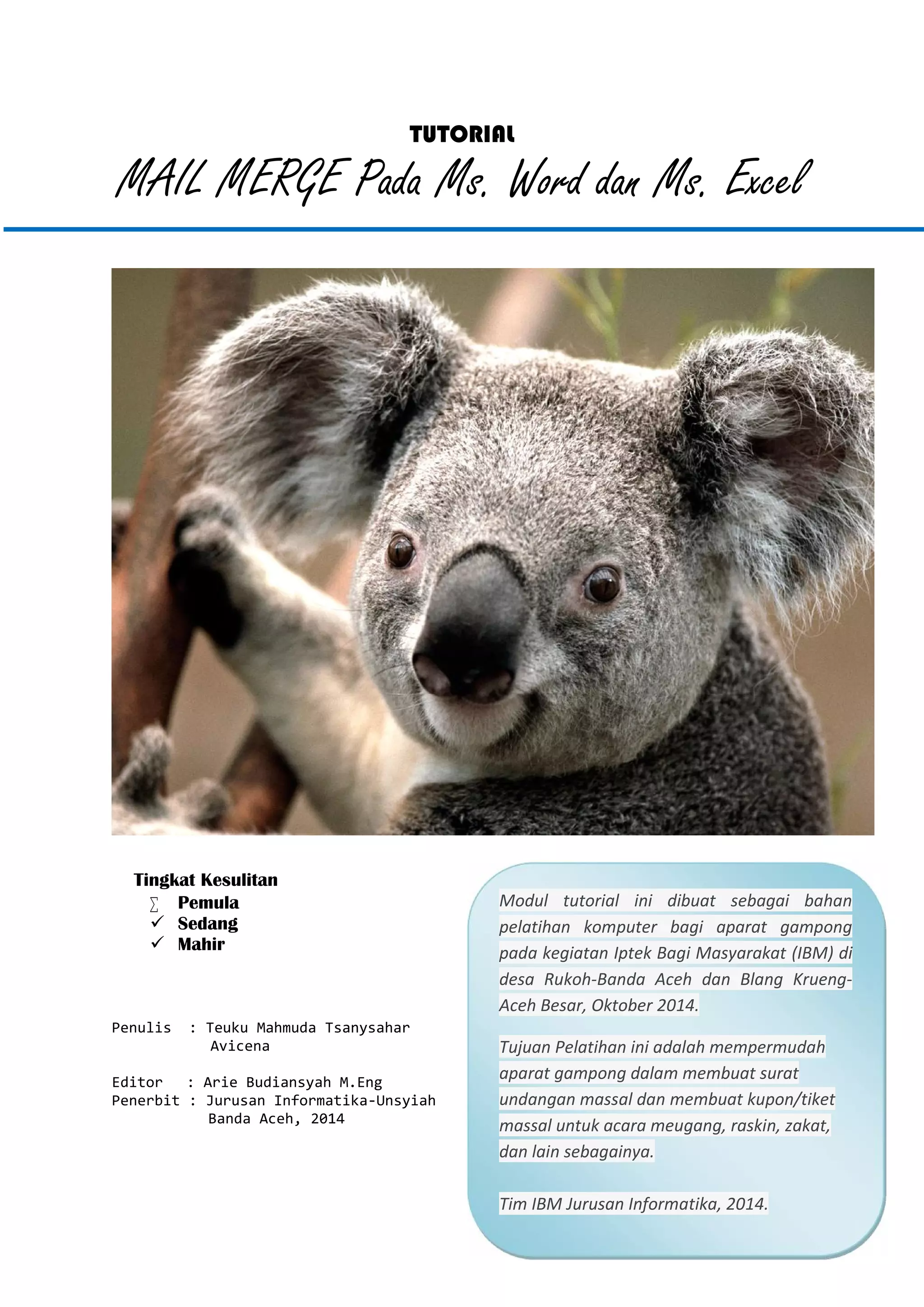 Tutorial Mail Merge Ms Word dan Ms Excel | PDF