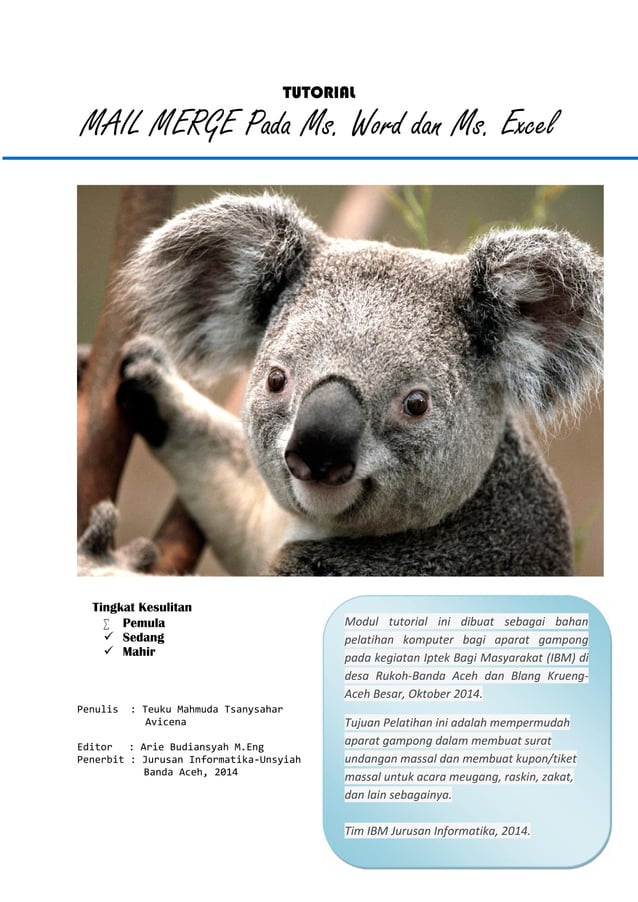 Tutorial Mail Merge Ms Word dan Ms Excel | PDF