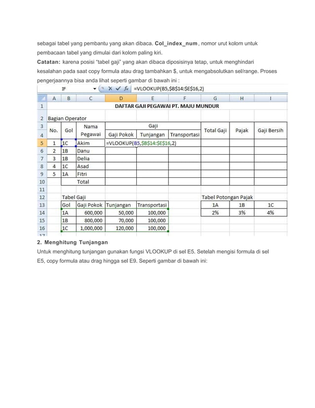 vlookup dan hlookup