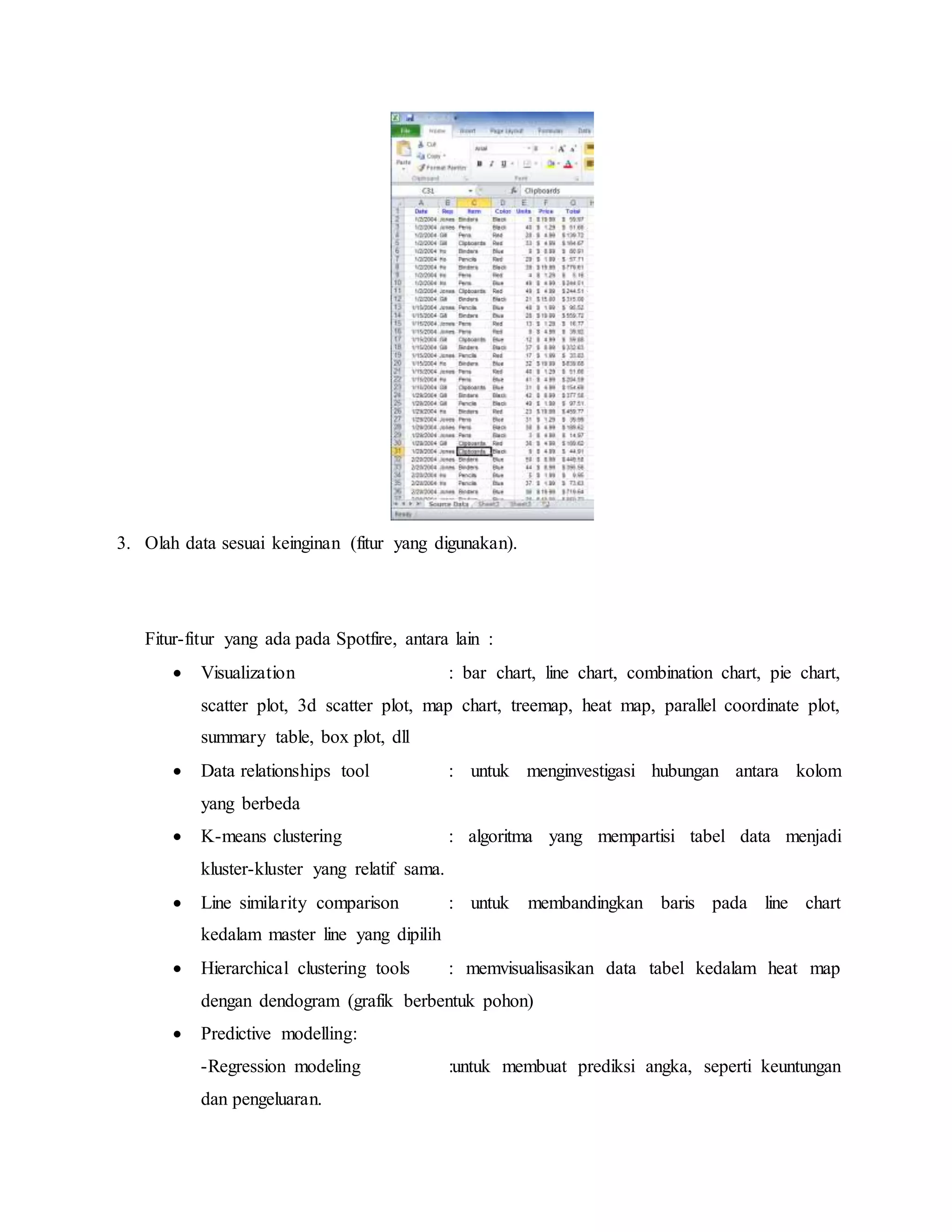 Tutorial use tibco spotfire | DOCX