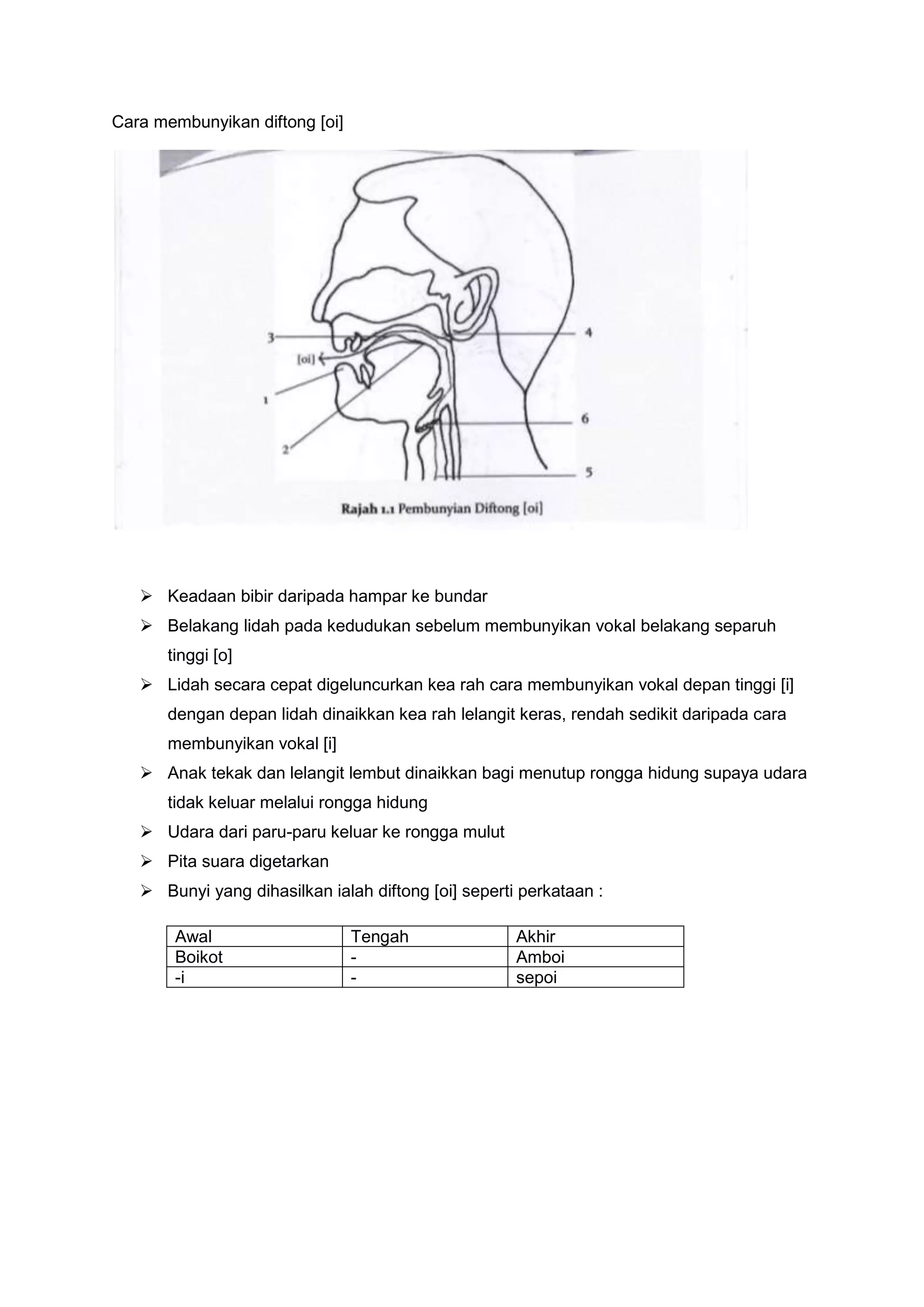 Cara menghasilkan diftong | DOCX