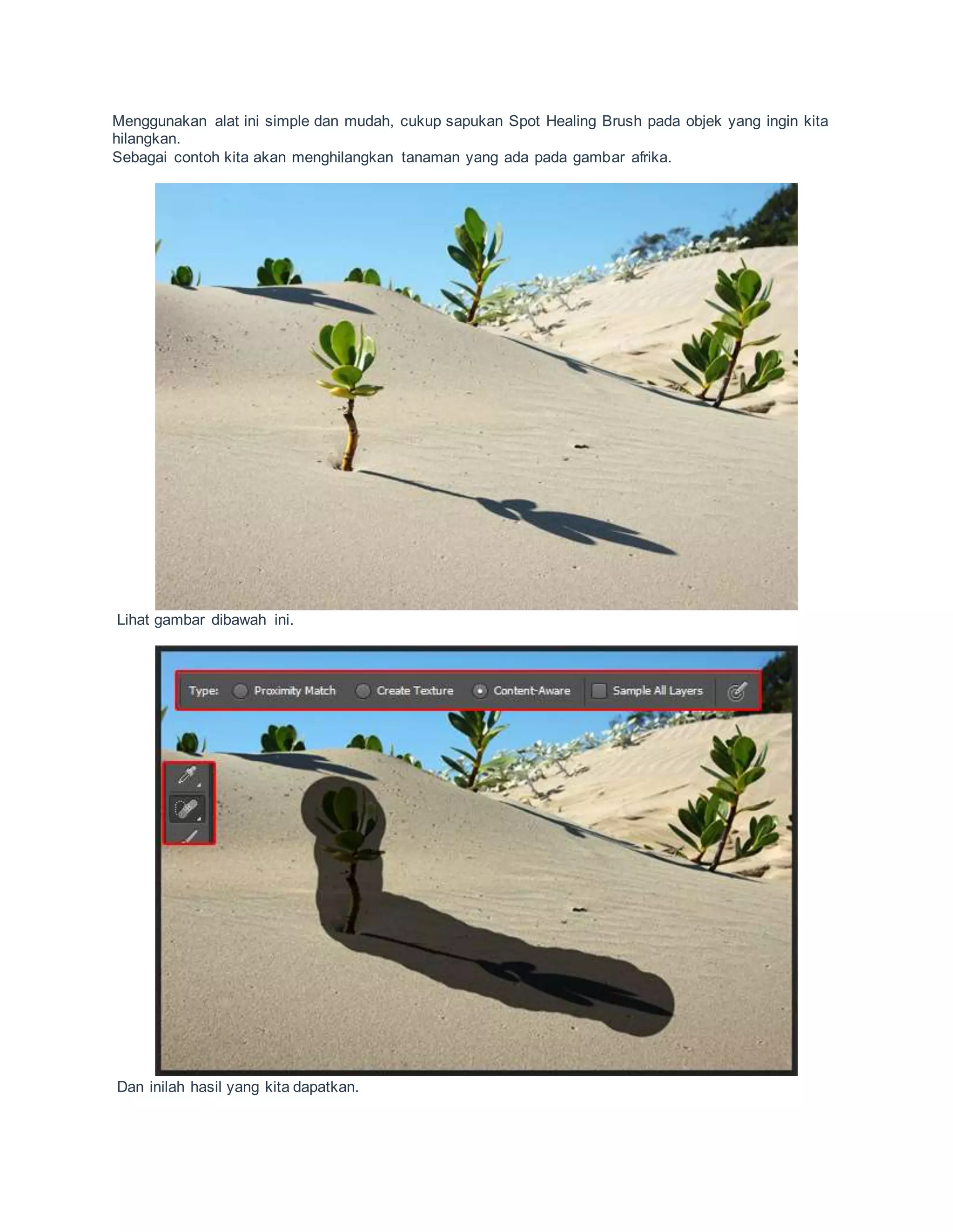 tutorial photoshop indonesia-Cara menghilangkan objek pada foto di photoshop | DOCX