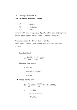 Cara menghitung alinyemen horizontal | DOCX