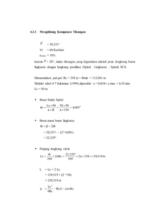 Cara menghitung alinyemen horizontal | DOCX