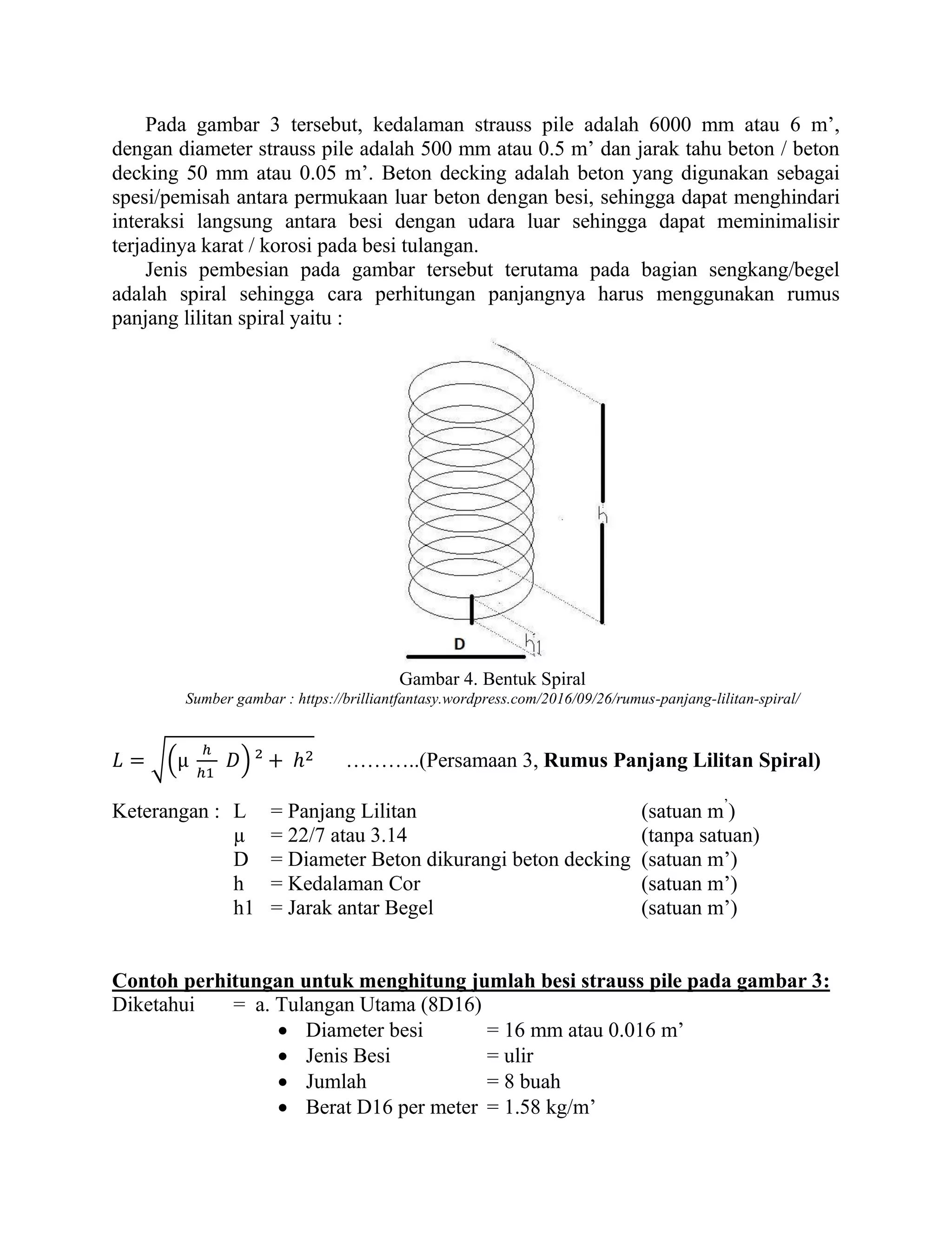 Cara Menghitung Kebutuhan Besi pada Pekerjaan Bore Pile dan Strauss ...