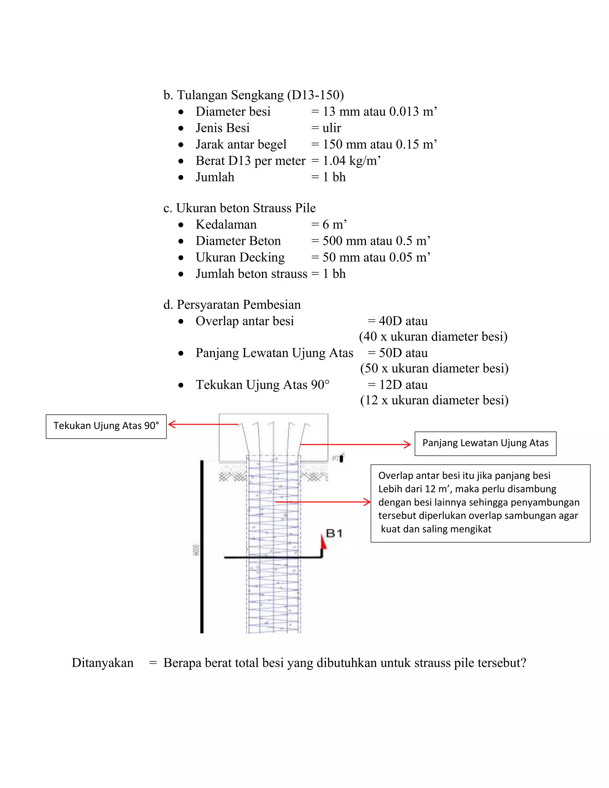 Cara Menghitung Kebutuhan Besi pada Pekerjaan Bore Pile dan Strauss ...