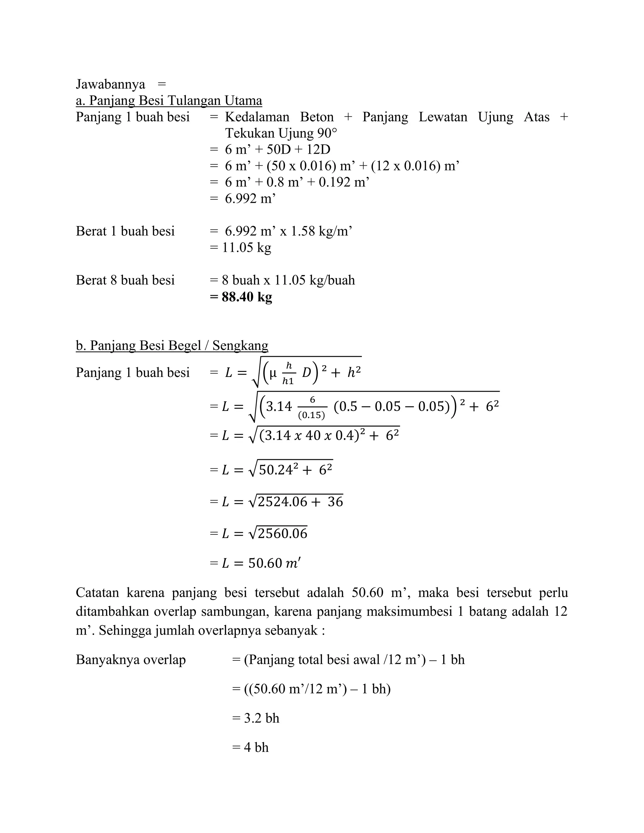 Cara Menghitung Kebutuhan Besi pada Pekerjaan Bore Pile dan Strauss ...