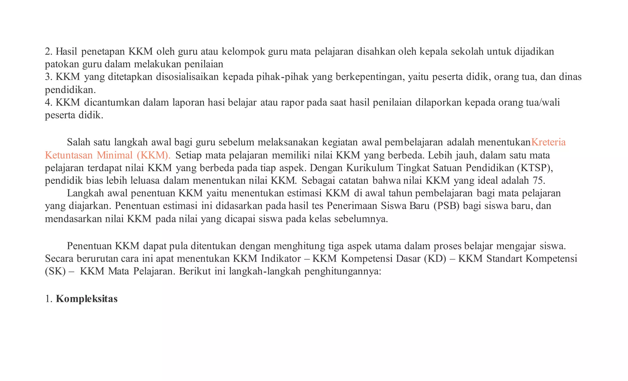 Cara menghitung kkm | DOCX