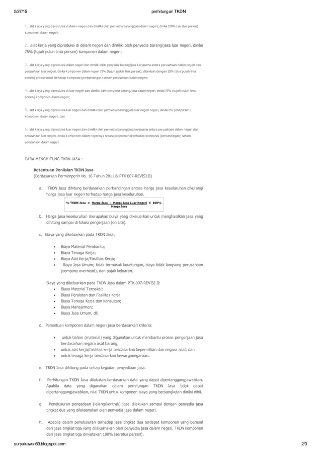 Cara menghitung tkdn | PDF