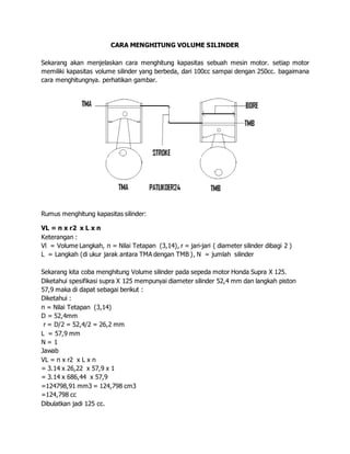 Cara menghitung volume silinder | DOCX