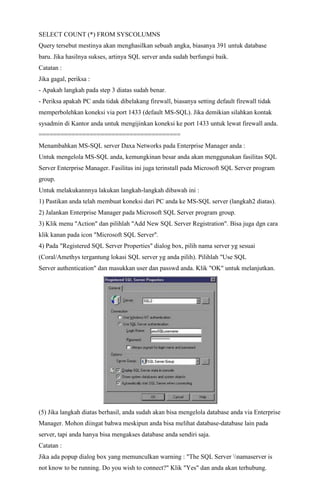 Cara menghubungkan client ke server | DOCX