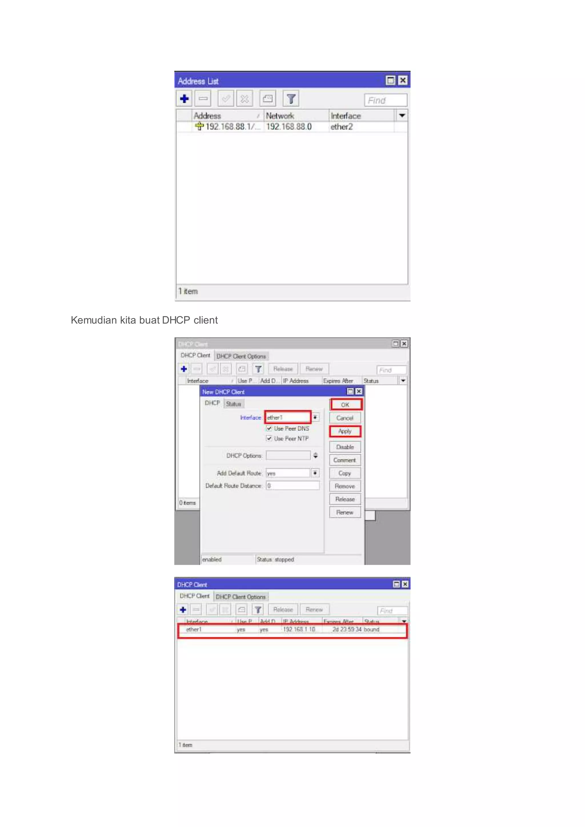 Cara menghubungkan internet di router mikrotik rb941 | DOCX