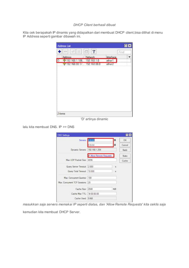 Cara menghubungkan internet di router mikrotik rb941 | DOCX