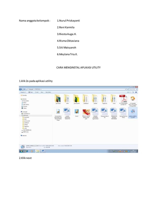 Cara menginstal aplikasi utility | DOCX