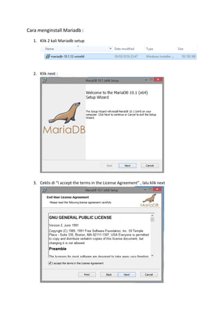 Cara menginstall mariadb | PDF