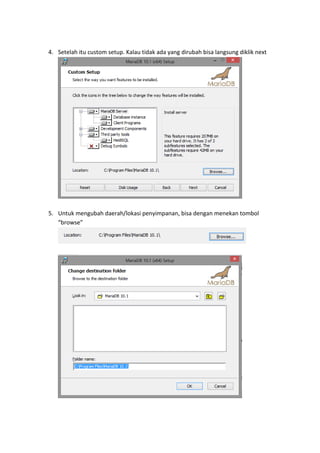 Cara menginstall mariadb | PDF