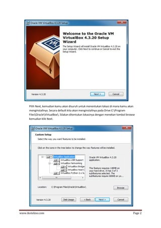 Panduan Cara Menginstall VirtualBox di Windows | PDF