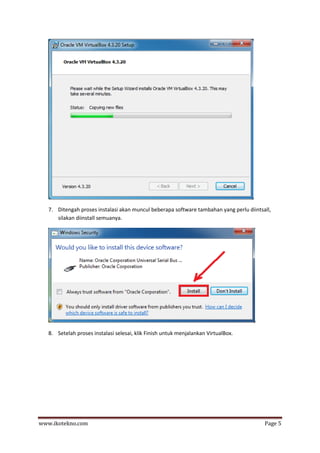 Panduan Cara Menginstall VirtualBox di Windows | PDF