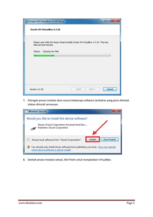 Panduan Cara Menginstall VirtualBox di Windows | PDF | Free Download