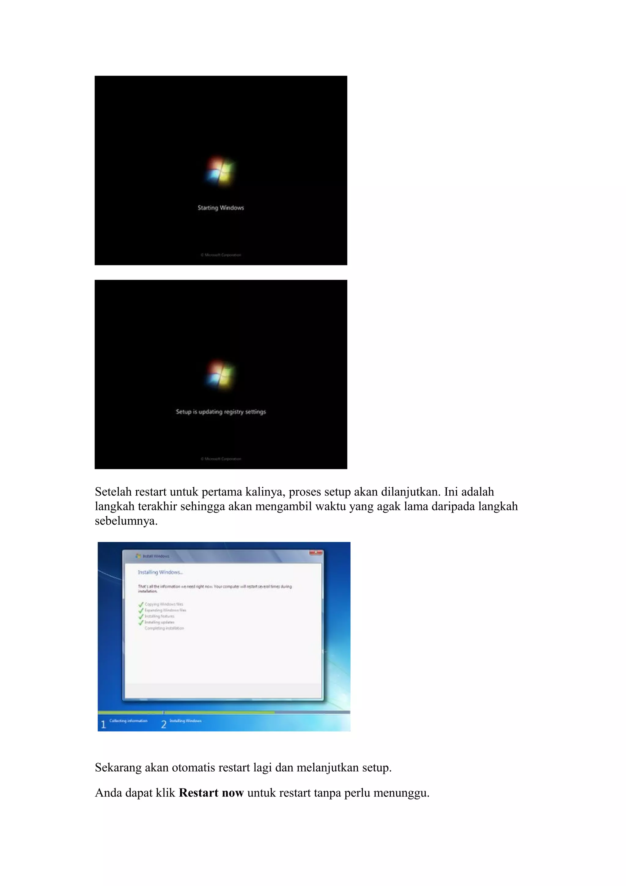 Cara menginstall windows 7 lengkap dengan gambar | DOC