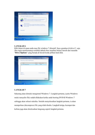 Cara menginstall windows 7 lengkap dengan gambar | DOC