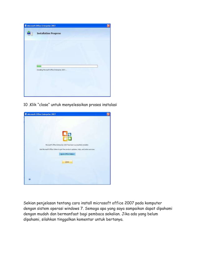 Cara Menginstal Microsoft Office 2007 | DOCX