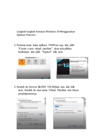 Cara menginstal windows 10 dan debian | PDF