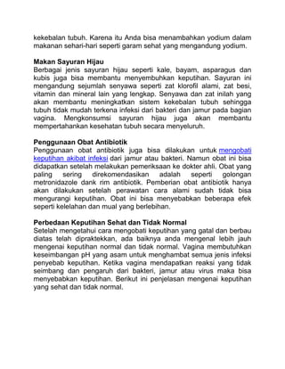 Cara mengobati keputihan | PDF