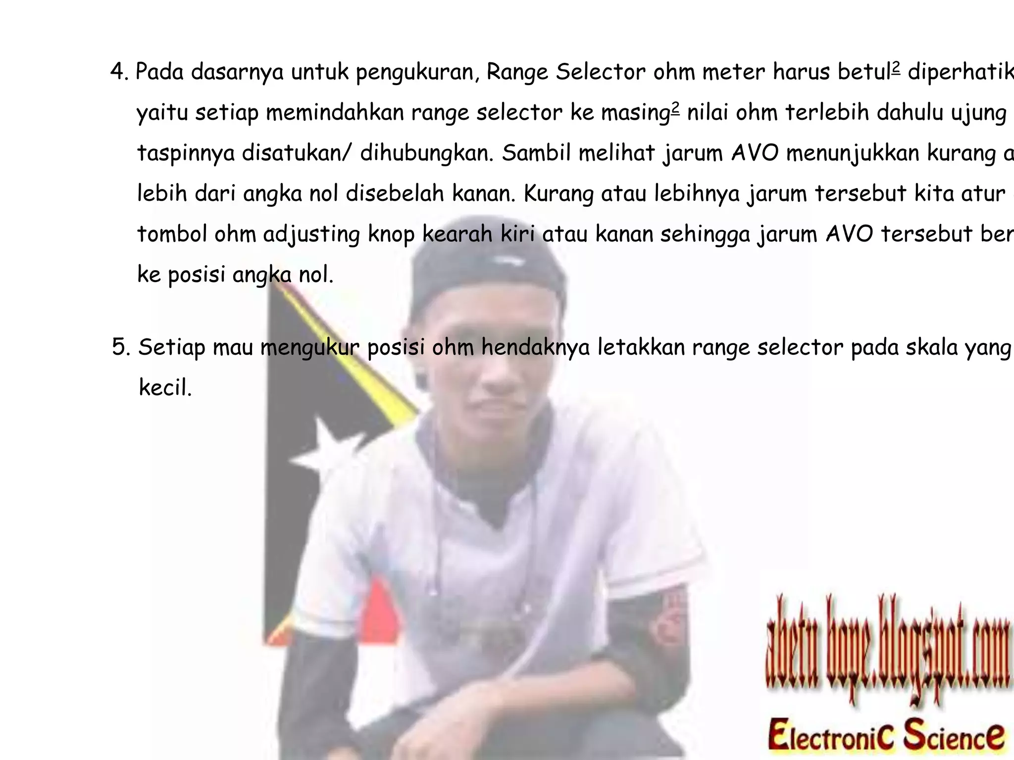 Cara mengunakan analog avo meter | PPTX