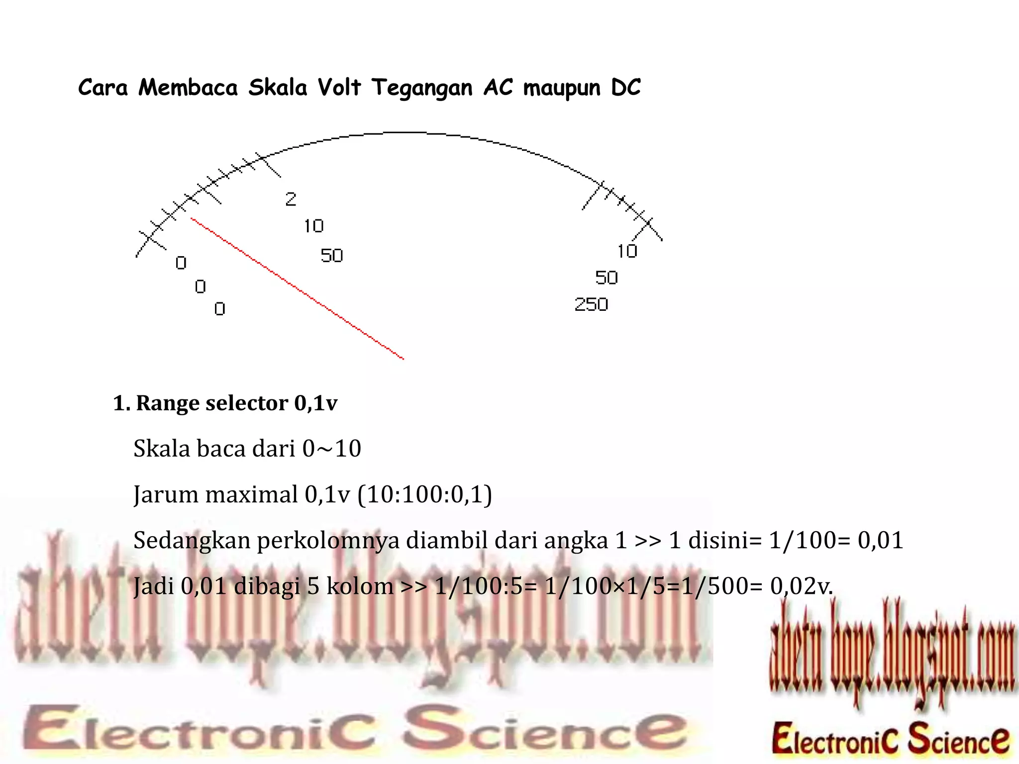 Cara mengunakan analog avo meter | PPTX