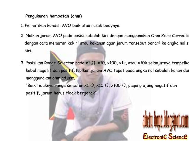 Cara mengunakan analog avo meter | PPTX