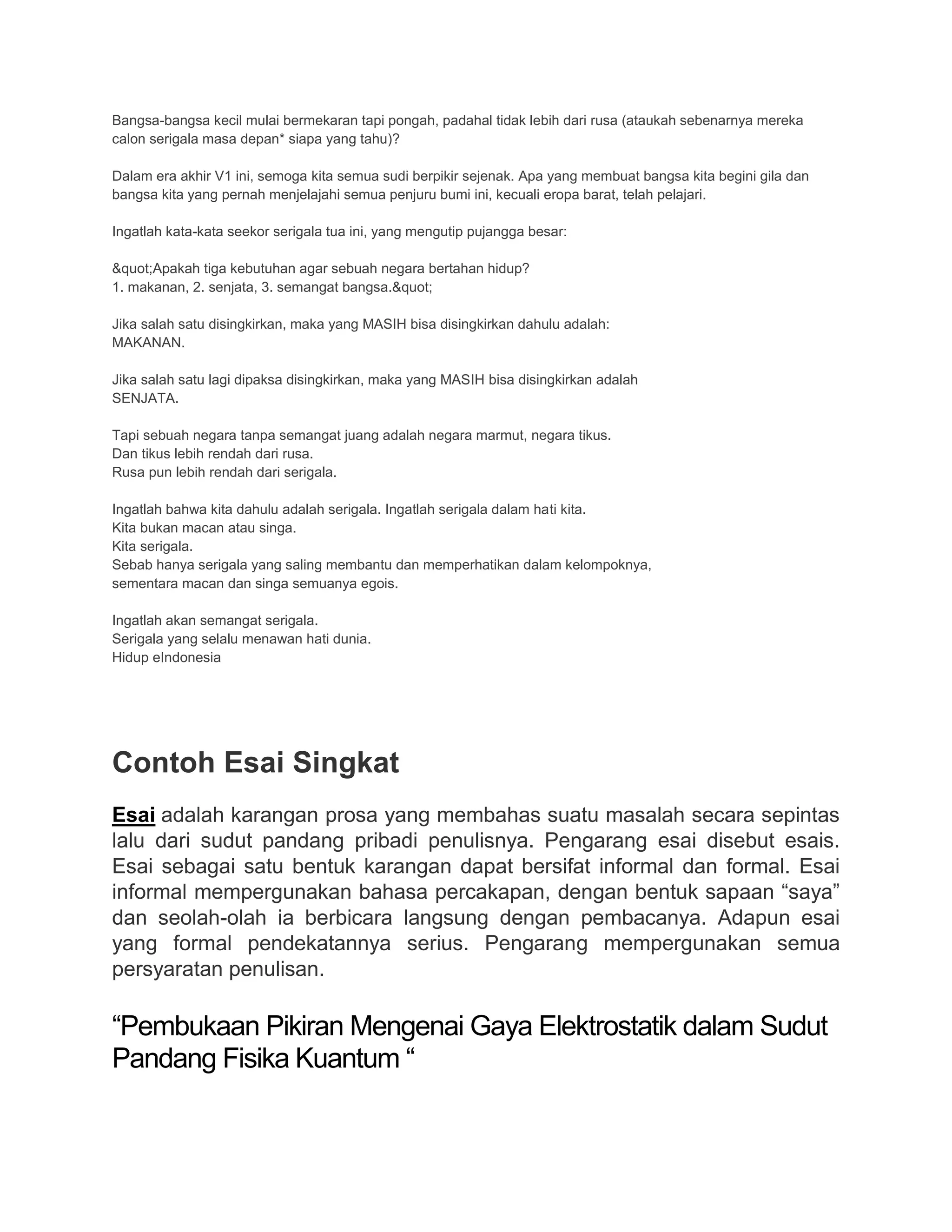 Cara menulis esai | DOCX