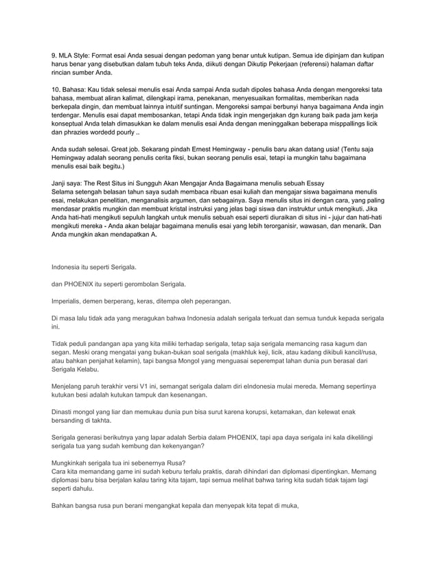 Cara menulis esai | DOCX