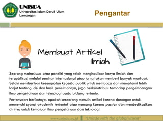 cara menulis artikel ilmiah da proses menentukan ide hingga publikasi ...