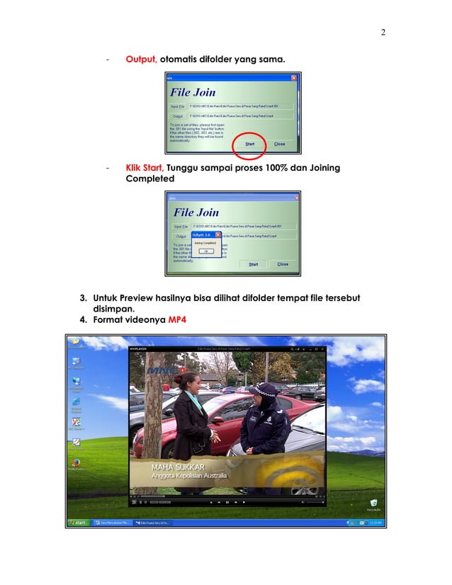 Cara menyatukan file dengan software HJ Split | DOC
