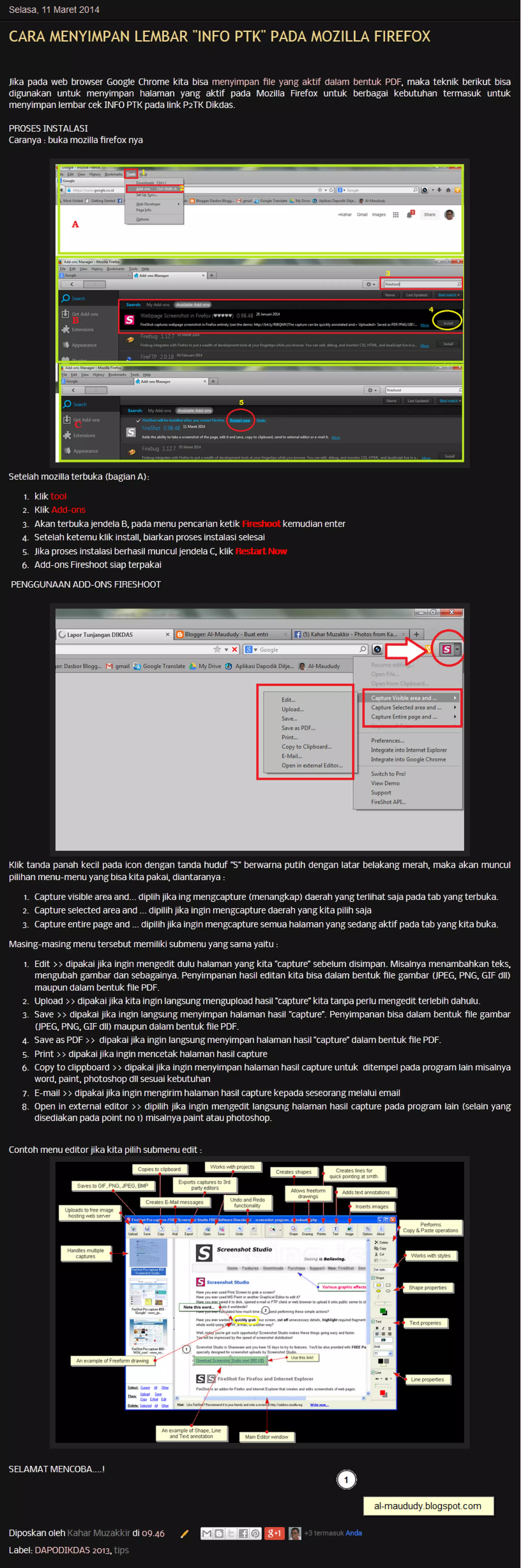 Cara menyimpan lembar info ptk pada mozilla firefox | PDF