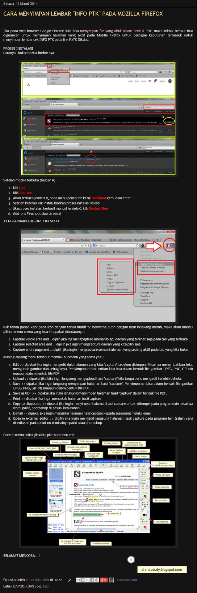 Cara menyimpan lembar info ptk pada mozilla firefox | PDF