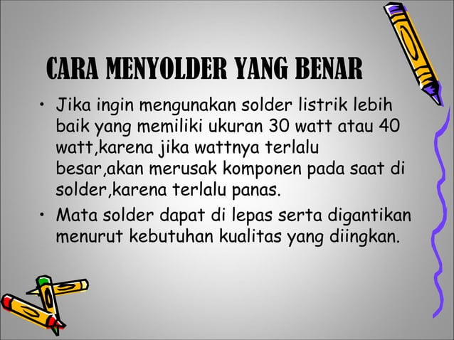 Cara menyolder | PPT