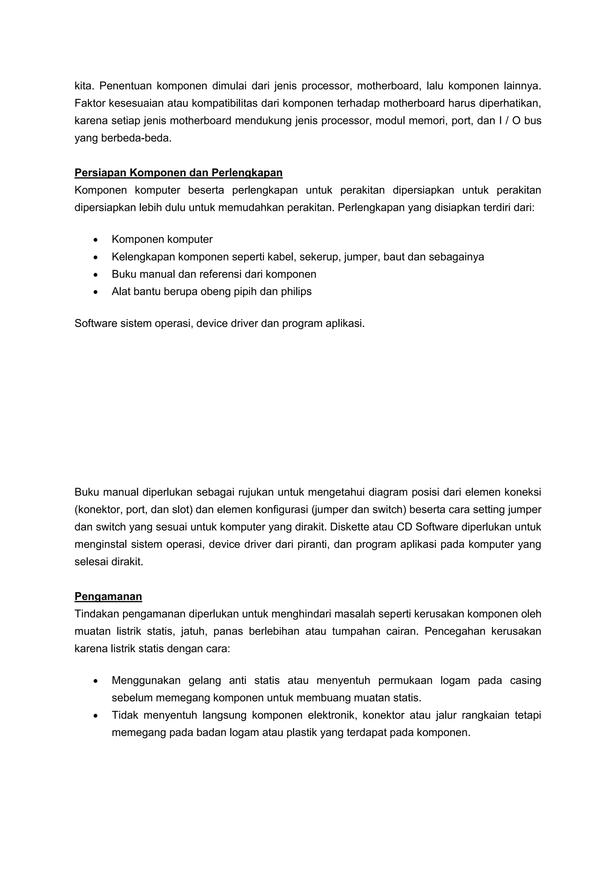 Cara merakit komputer | PDF