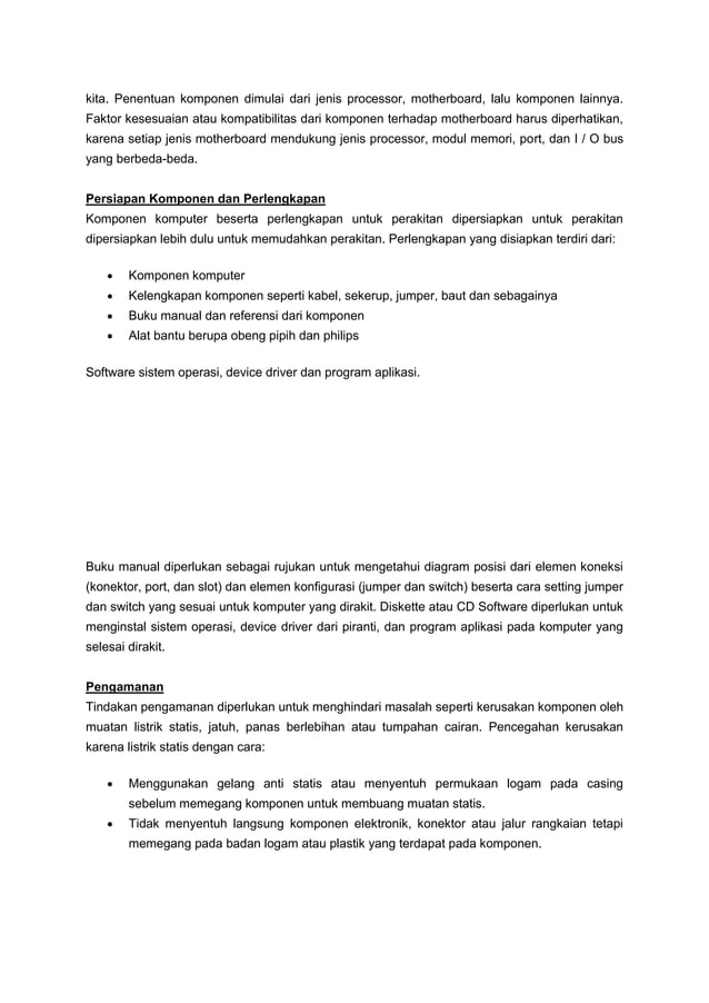 Cara merakit komputer | PDF
