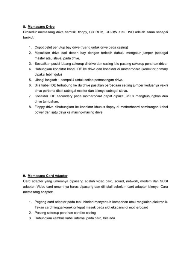 Cara merakit komputer | PDF | Free Download